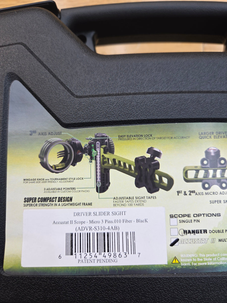 Axcel Driver Slider Sight - Standard Pro Bar - w/ AccuStat II Scope ...