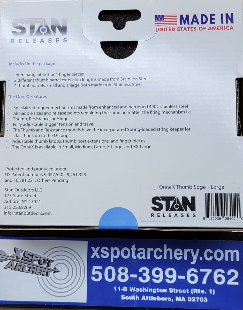 STAN ONNEX THUMB RELEASE MEDIUM ECHO GRAY| XSpot Archery